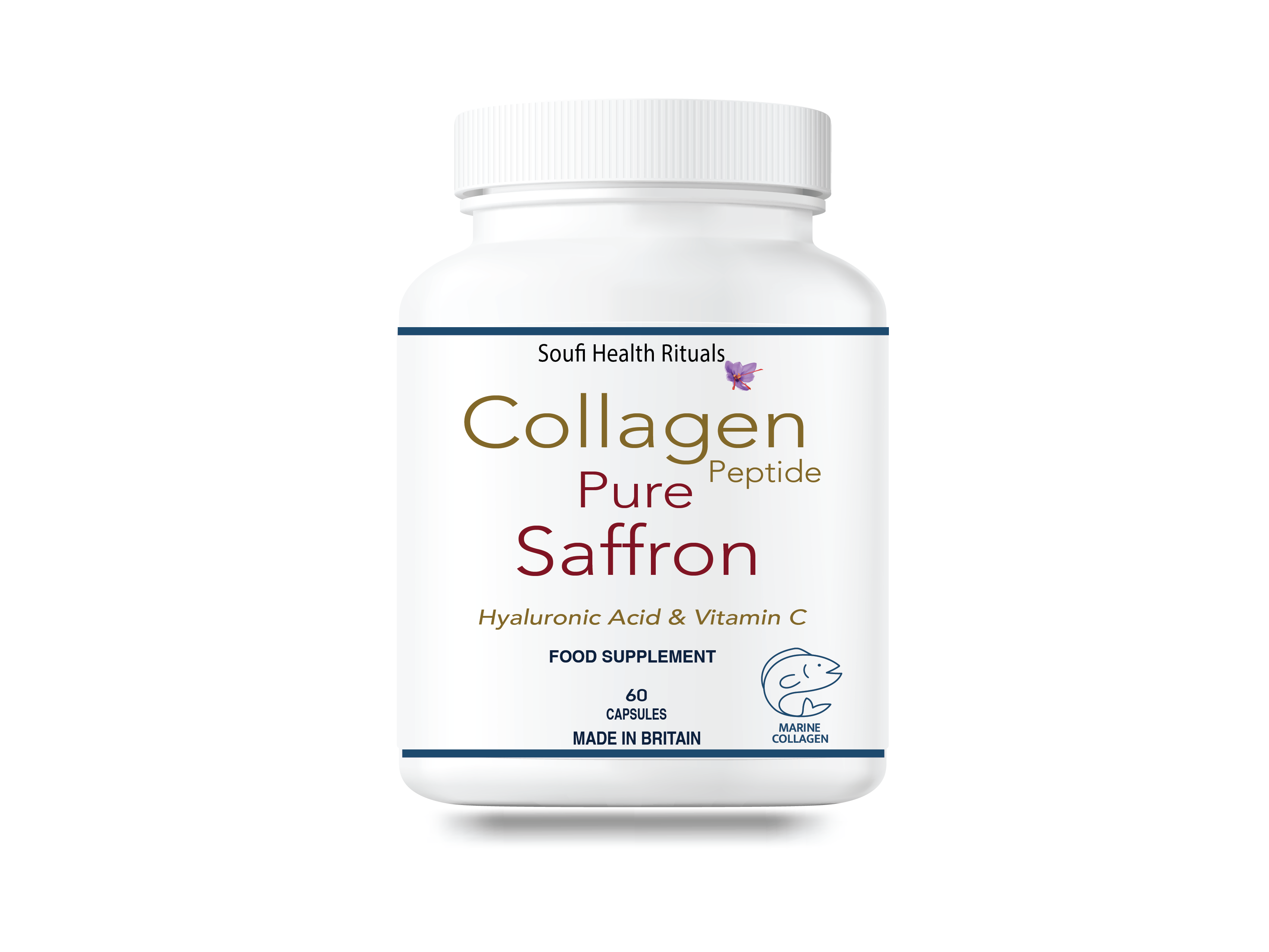 Marine Collagen, Saffron, Hyaluronic Acid & Vitamin C Capsule | Soufi ...